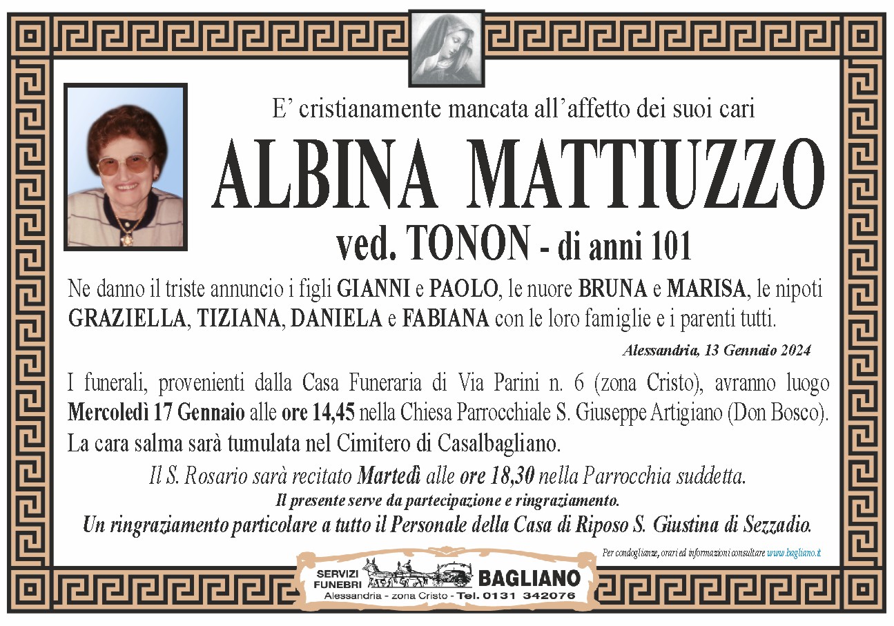 Condoglianzeonline.it il portale dedicato ai necrologi - MATTIUZZO ...